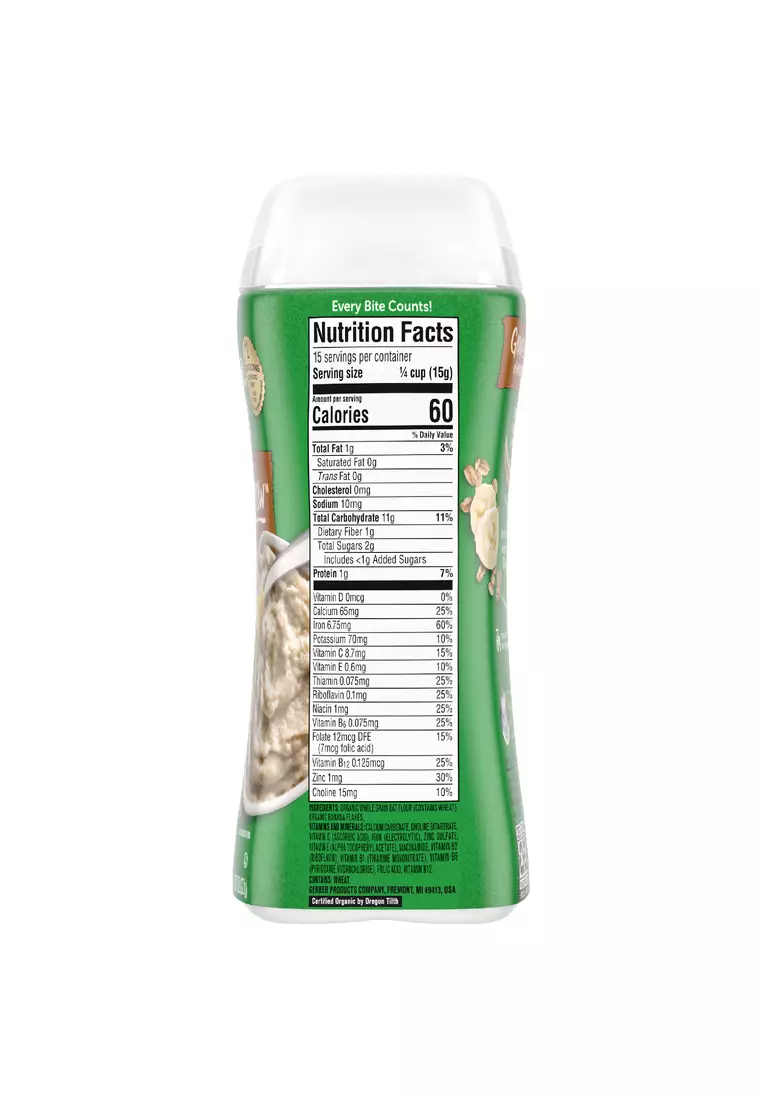 Buy Gerber BB King Kong Gerber Organic Cereal Oatmeal Banana 227g ...