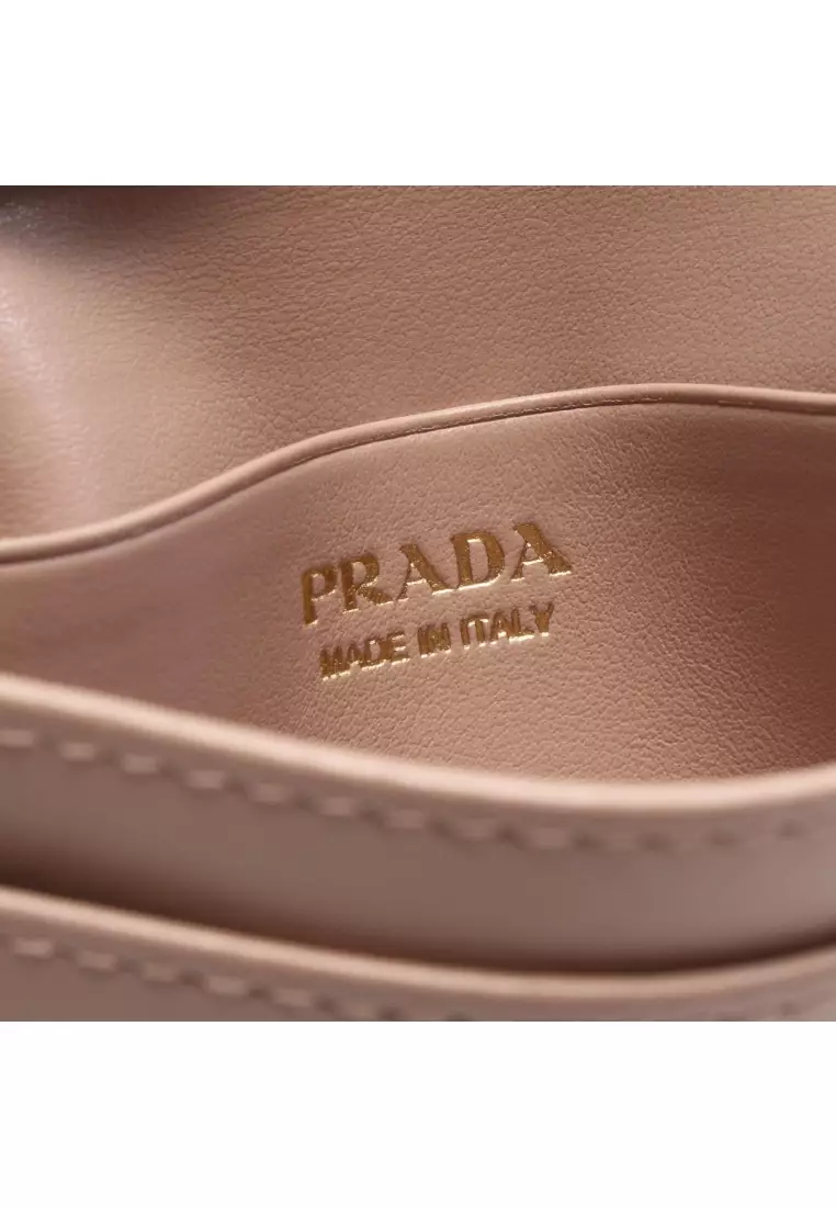 Buy Prada Pre-Loved Prada card case name card holder leather pink 2025 ...