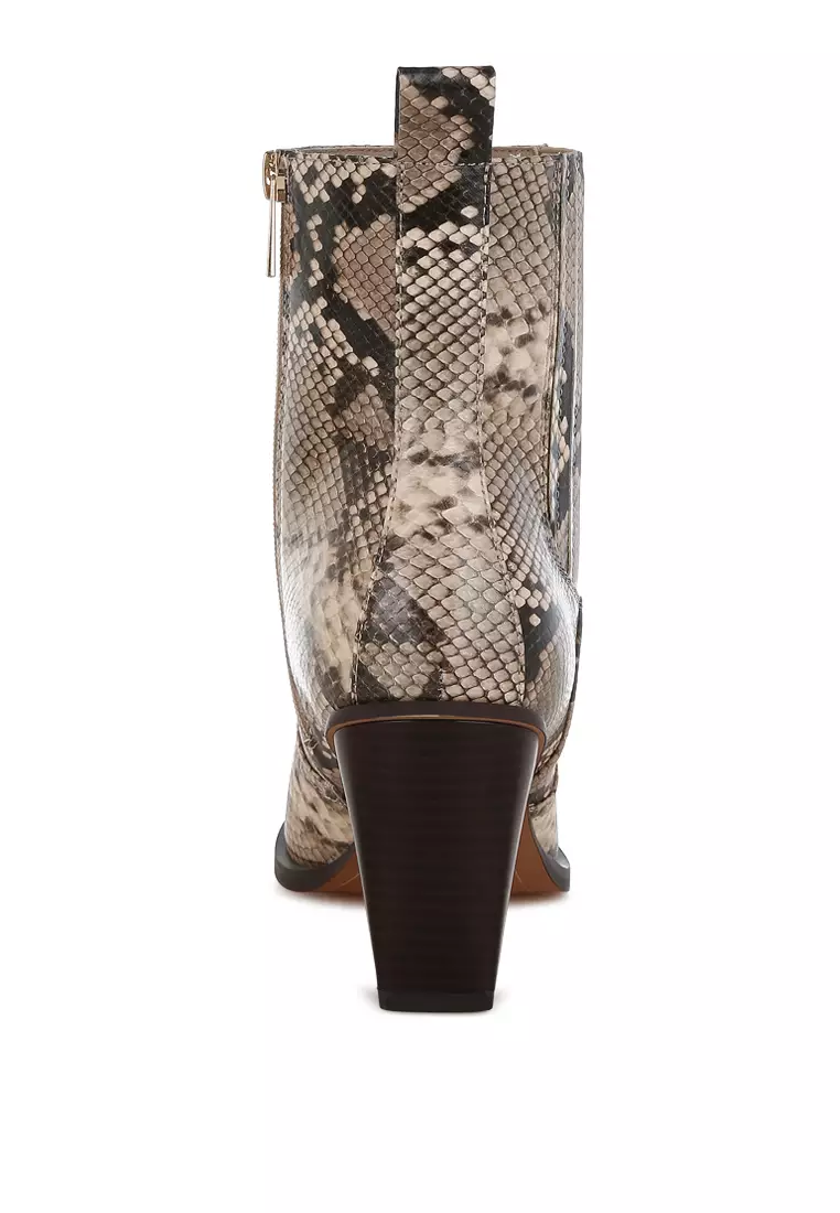 Buy London Rag Snake Print Ankle Boots 2025 Online | ZALORA Philippines