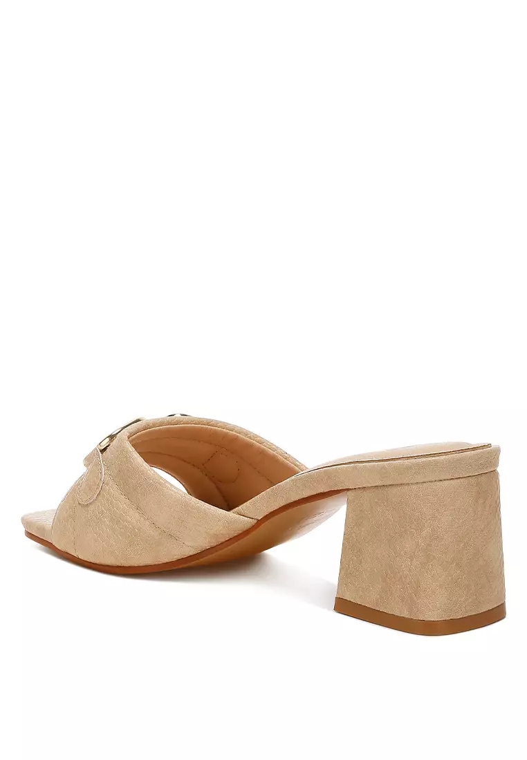 Jual London Rag Sandal Motif Ular Detail Horsebit Krem Original 2024 ...