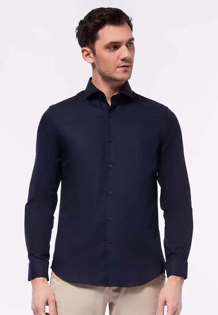 Jual Wood Slim Fit Long Sleeve Shirt Original 2024 Zalora Indonesia