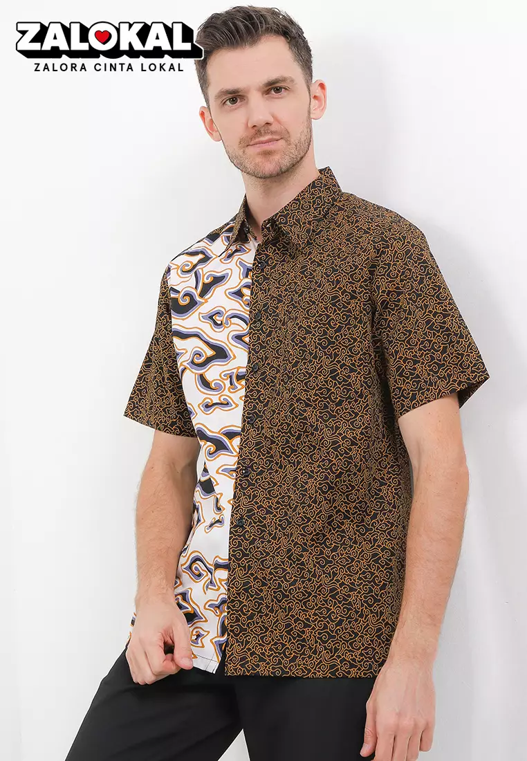 Jual ARJUNA WEDA Hem Body Fit Batik Mega Mendung Original 2024 | ZALORA ...