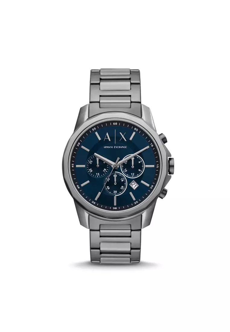 網上選購 Armani Exchange Armani Exchange Chronograph Gunmetal Stainless ...