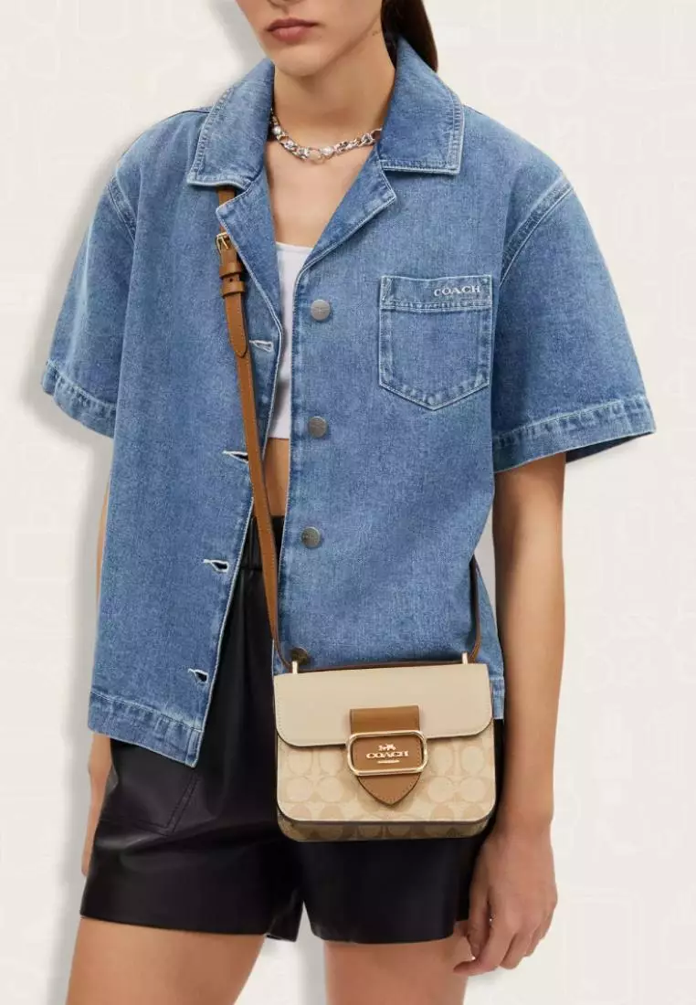 Jual Coach Coach Morgan Square Crossbody Bag In Blocked Signature ...