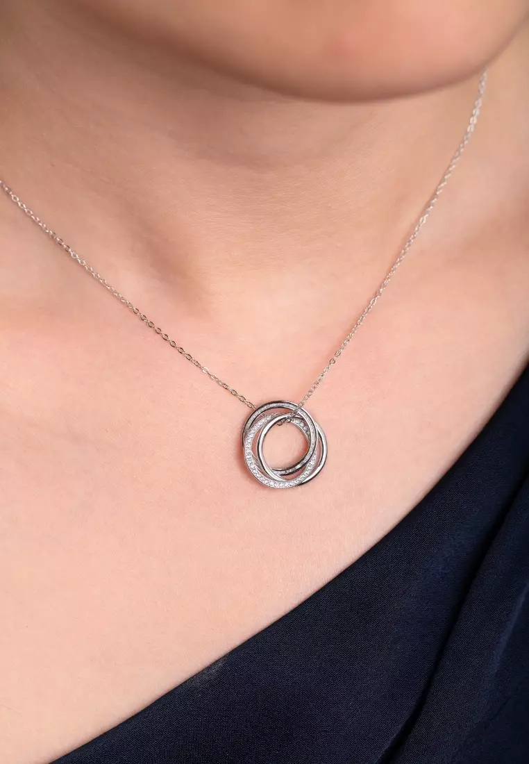 Buy Alfredulla Trini Silver 925 Zirconia Necklace Pendant 2024 Online ...