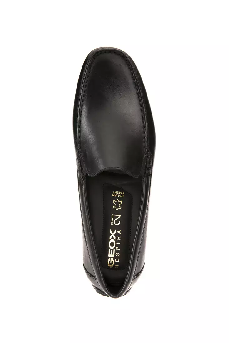 Buy Geox GEOX Men Moner W 2fit Leather Loafers - Black U72Q6A-00043 ...