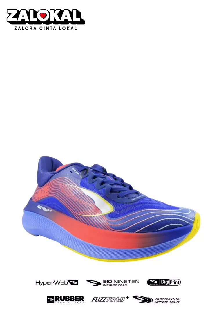 Jual 910 910Nineten HAZE TEMPO sepatu lari - BIRU/MERAH/KUNING Original ...