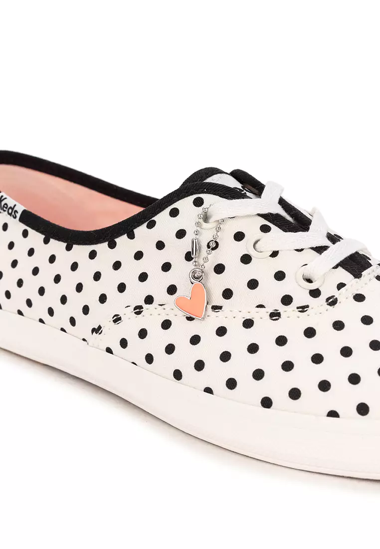 Buy Keds Champion Point Low Canvas Small Polka Dot Shoes Online ...