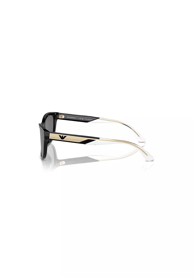 Buy Emporio Armani Women Cat Eye Frame Polarised Black Sunglasses, UV ...