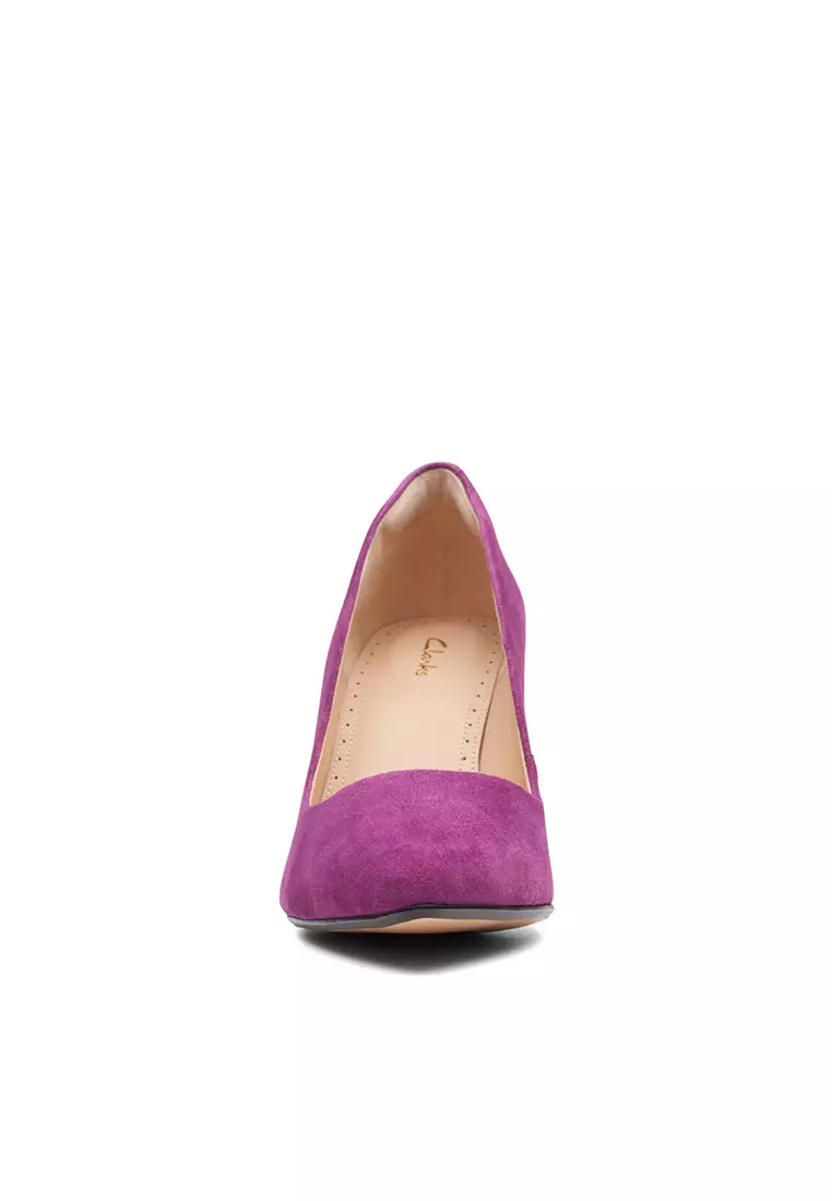 Buy CLARKS Womens Laina Rae Court Shoes - Purple Suede 2025 Online | ZALORA