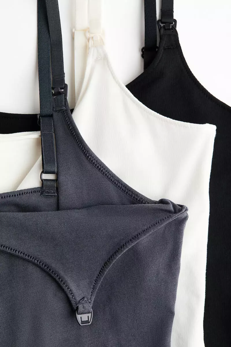 Buy H&M MAMA 3-pack nursing strappy tops 2026 Online | ZALORA