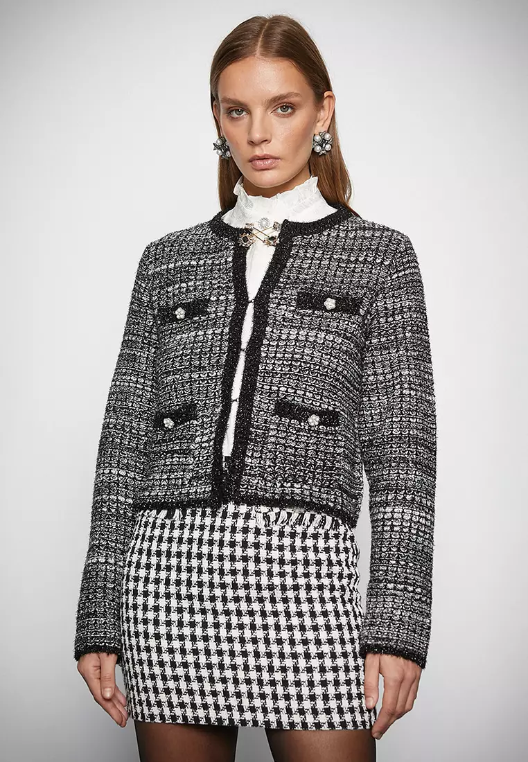 Buy KOTON Tweed Jacket Online | ZALORA Malaysia