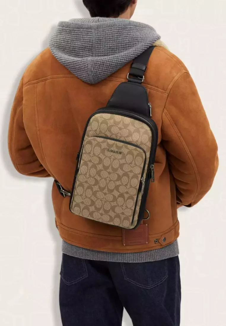 Jual Coach Coach Ethan Pack In Signature Canvas Khaki Original 2025 ...
