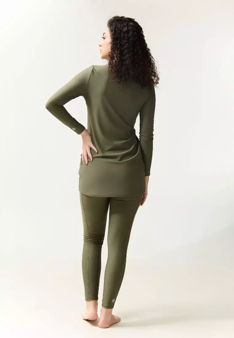 Buy LANUUK LANUUK Diana Modest Swim Dress - Olive 2026 Online | ZALORA