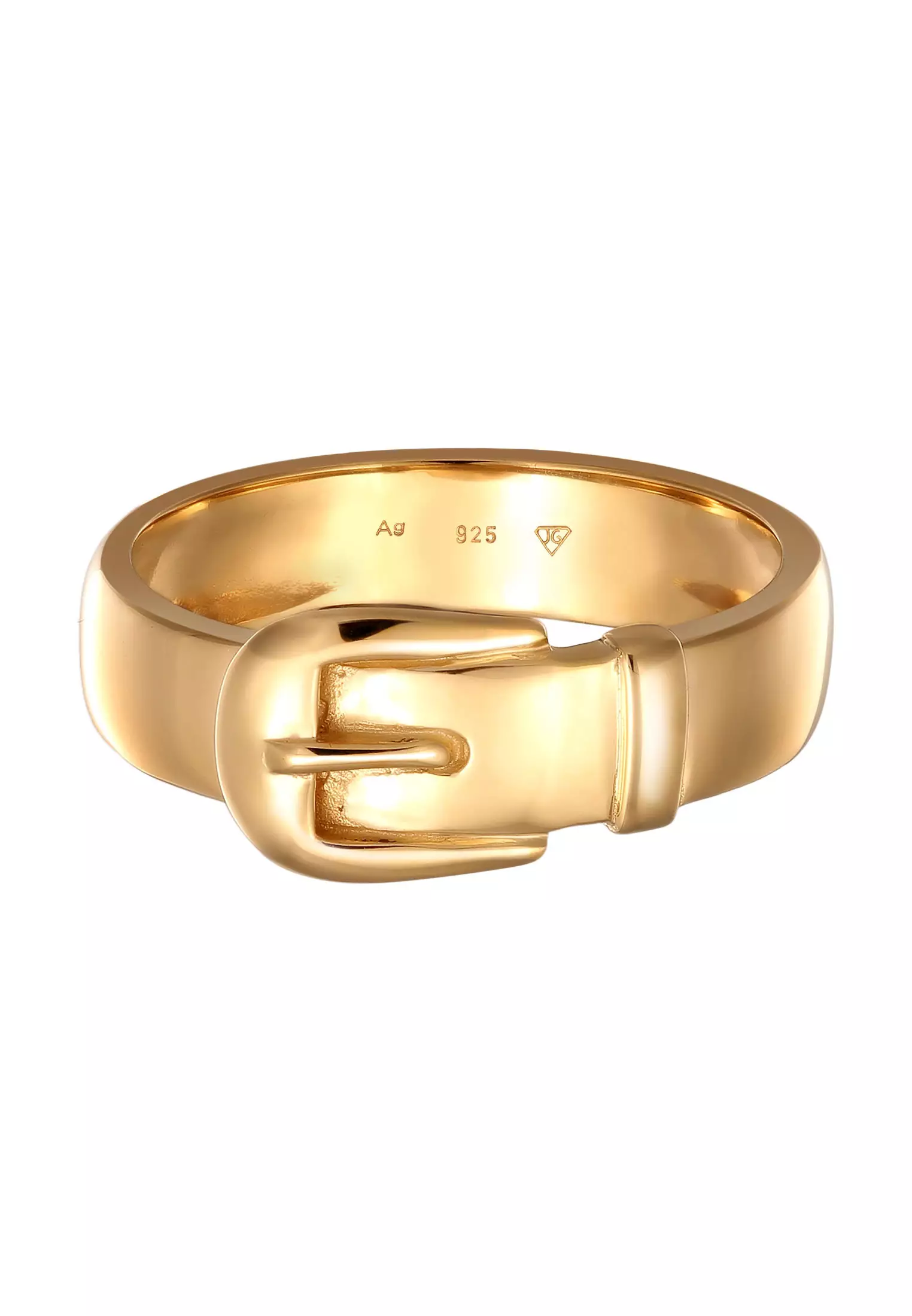 Buy ELLI GERMANY Belt Buckle Ring – Gold-Plated Silver 2026 Online | ZALORA
