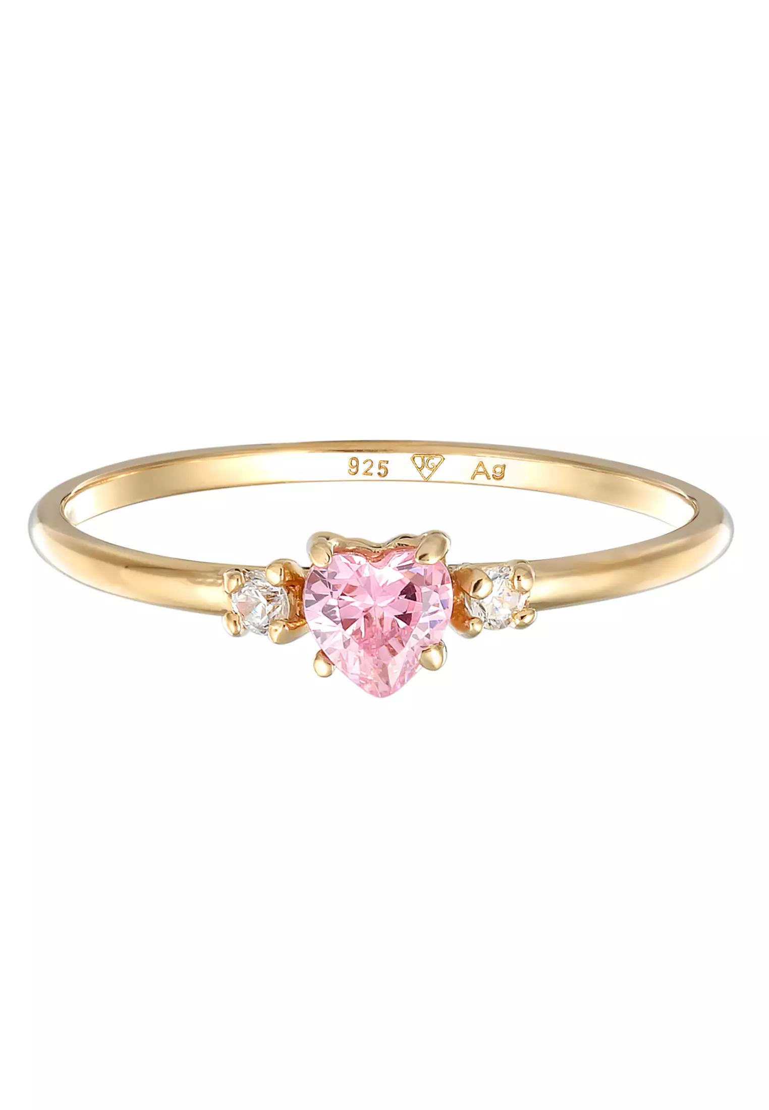 Buy ELLI GERMANY Sweet Heart Zirconia Ring – Gold-Plated Silver 2026 ...