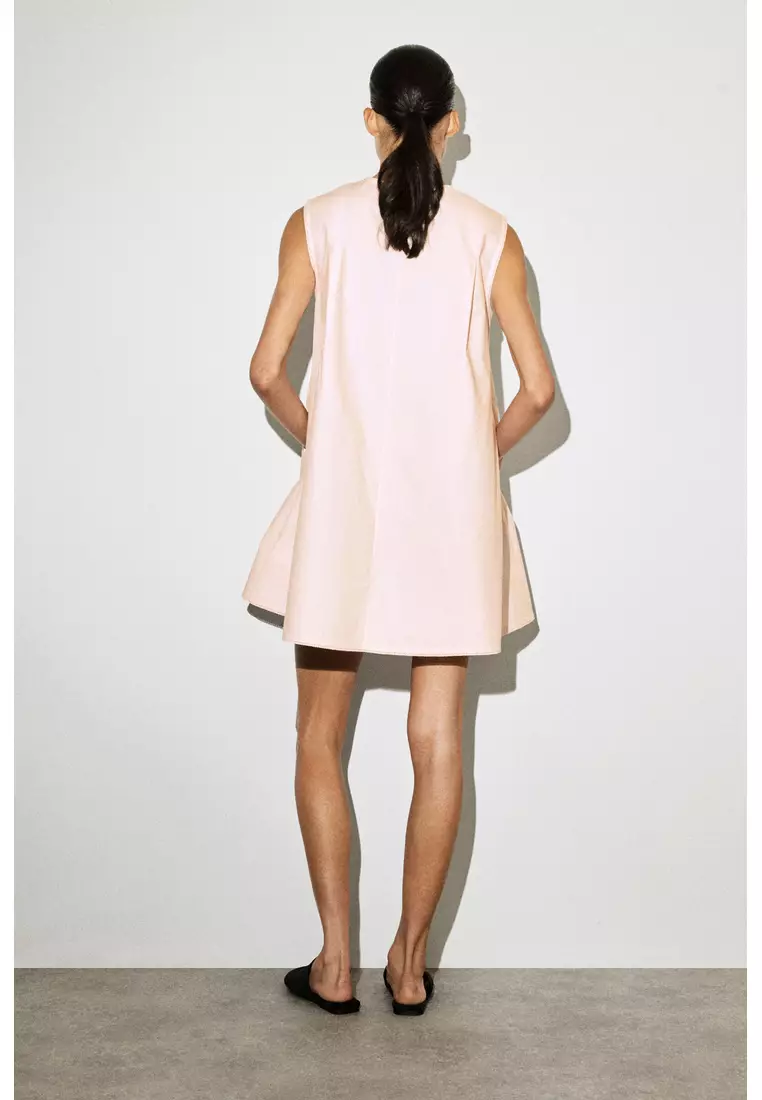 Buy COS PICOT-TRIMMED PLEATED MINI DRESS 2026 Online | ZALORA