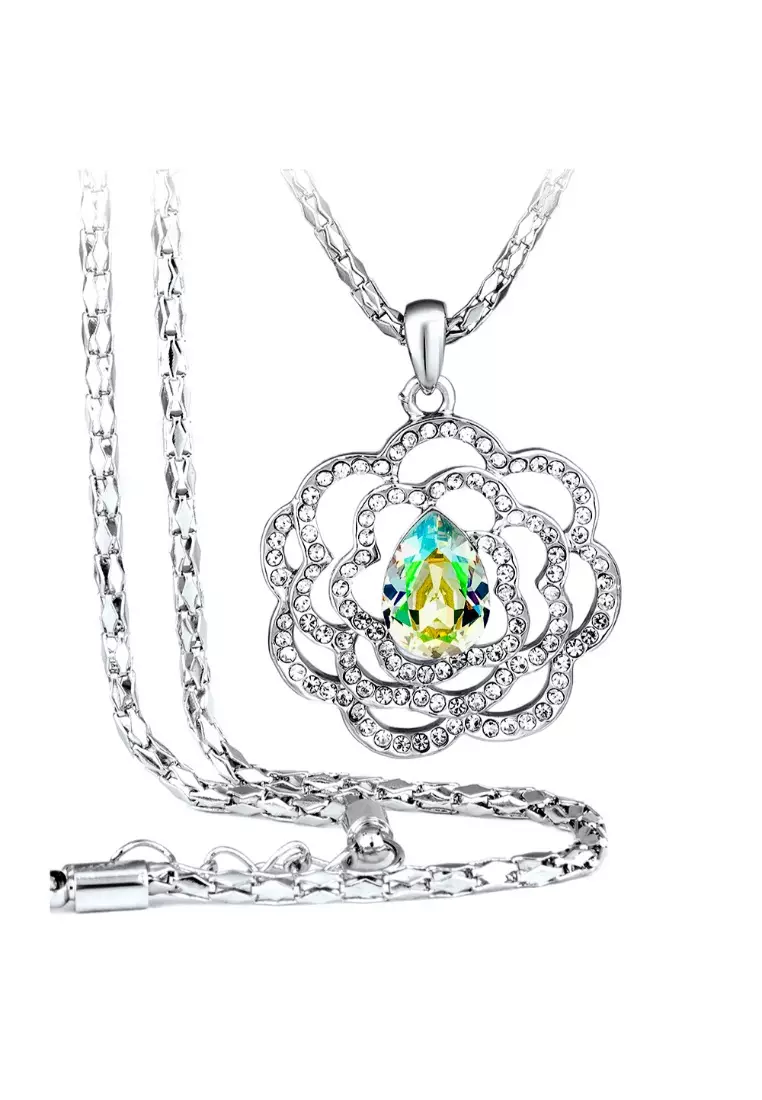 Buy Krystal Couture KRYSTAL COUTURE Mirage Cosmic Gold Long Necklace ...