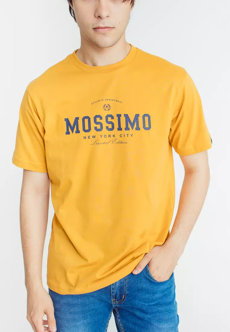 Buy Mossimo Mossimo Zachary Mustard Yellow Comfort Fit Tee 2024 Online ...
