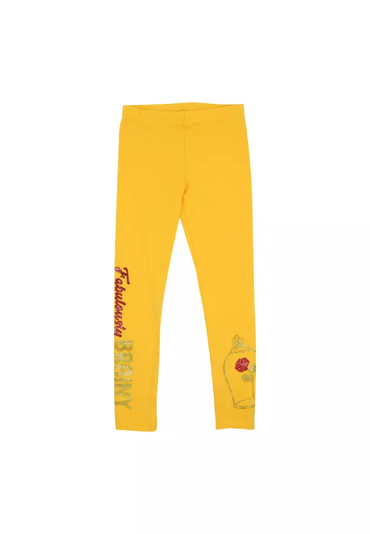 Buy DISNEY Girls Disney Princess "Fabulously Brainy" Graphic Leggings ...