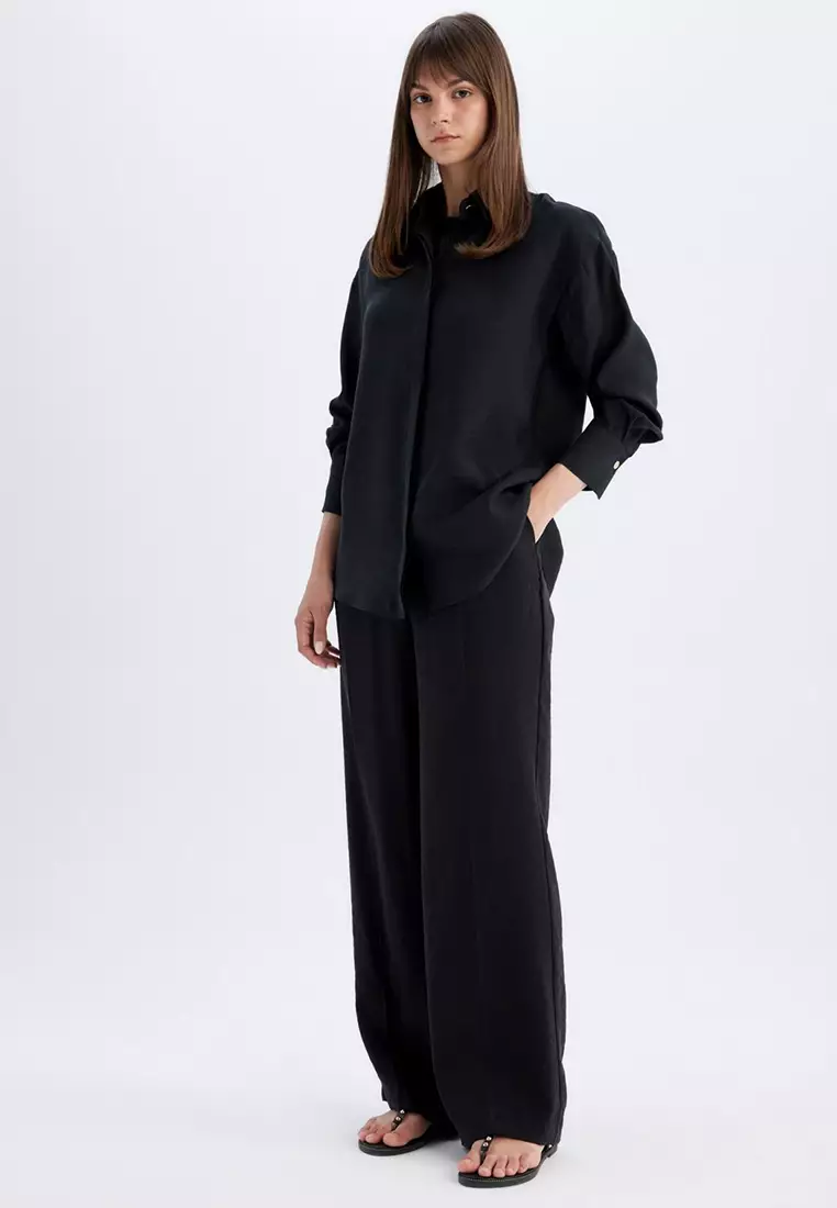 Buy DeFacto Concealed Button Shirt 2025 Online | ZALORA