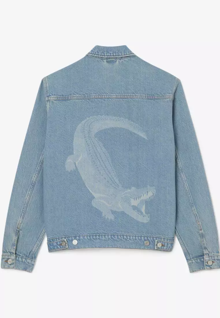 Buy Lacoste Crocodile Denim Jacket 2026 Online | ZALORA