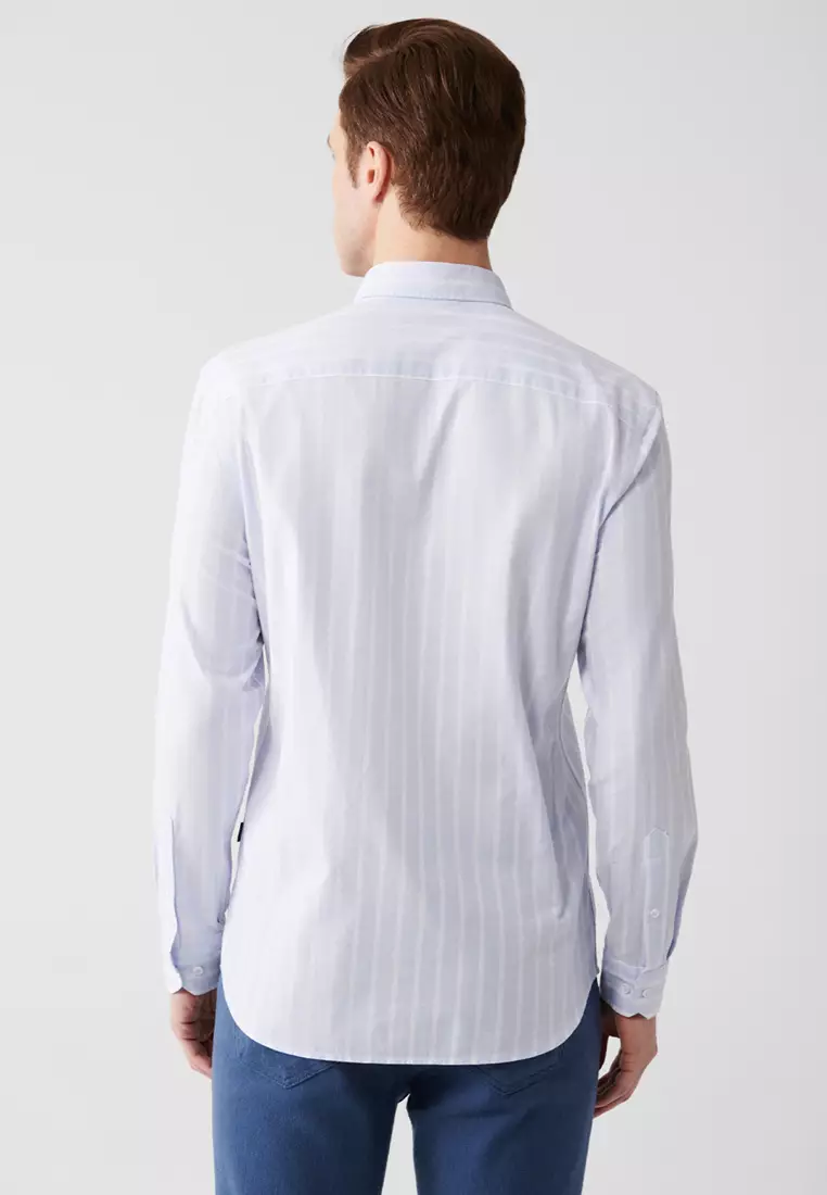 Buy Avva Cotton Stripe Pocket Shirt 2025 Online | ZALORA