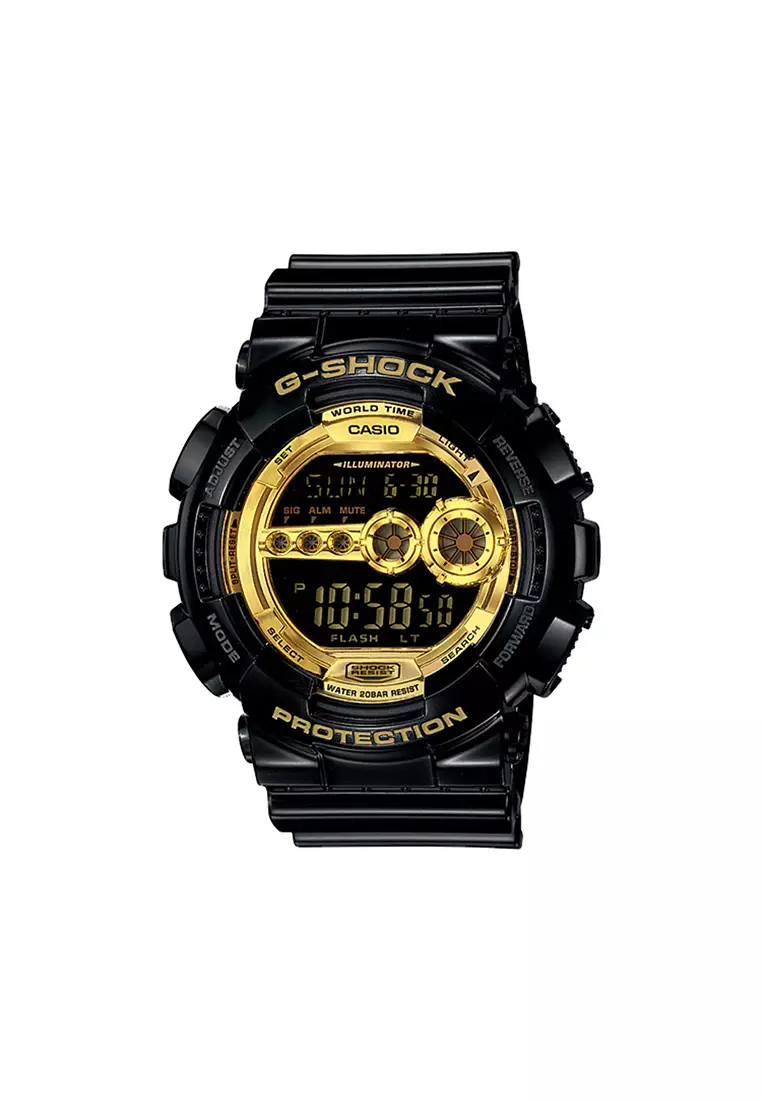 網上選購 G-Shock Men's Digital Watch GD-100GB-1 Gold Dial with Black Resin ...