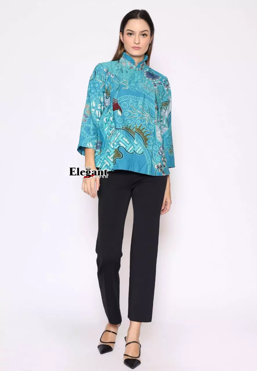 Jual Elegant Batik Blouse Batik Sablon Malam Reseleting Maheswara ...