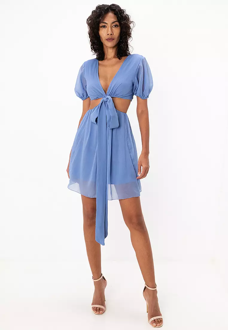 Buy ASOS Design Soft Tiered Mini Dress With Tie Waist Detail 2025 ...