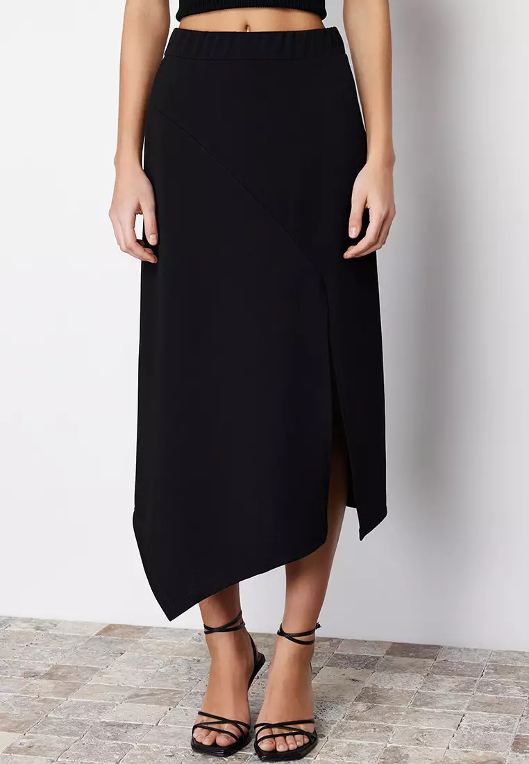 Buy Trendyol Asymmetric Cutout with Slit Detailed Maxi Skirt 2025 ...