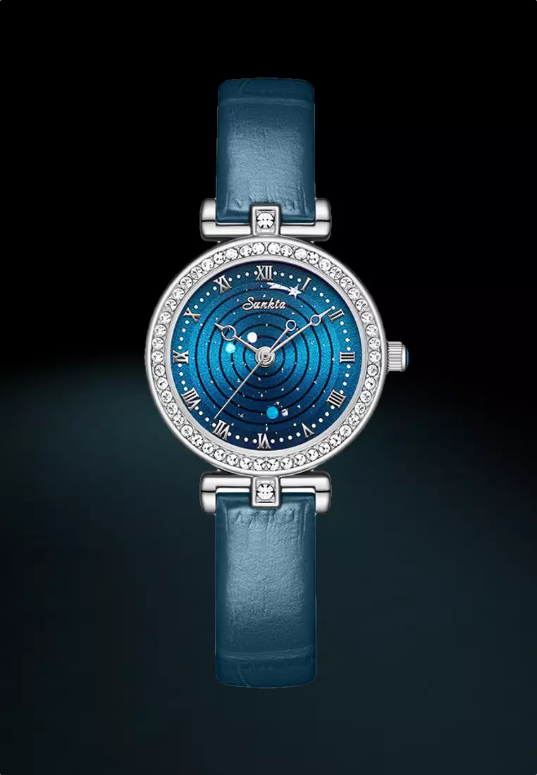 Buy LIGE SUNKTA Ladies Quartz Watch, Stainless Steel, Paved with ...