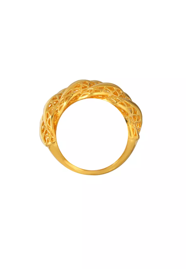 Buy TOMEI TOMEI Hollow Concept Ring, Yellow Gold 916 2025 Online ...