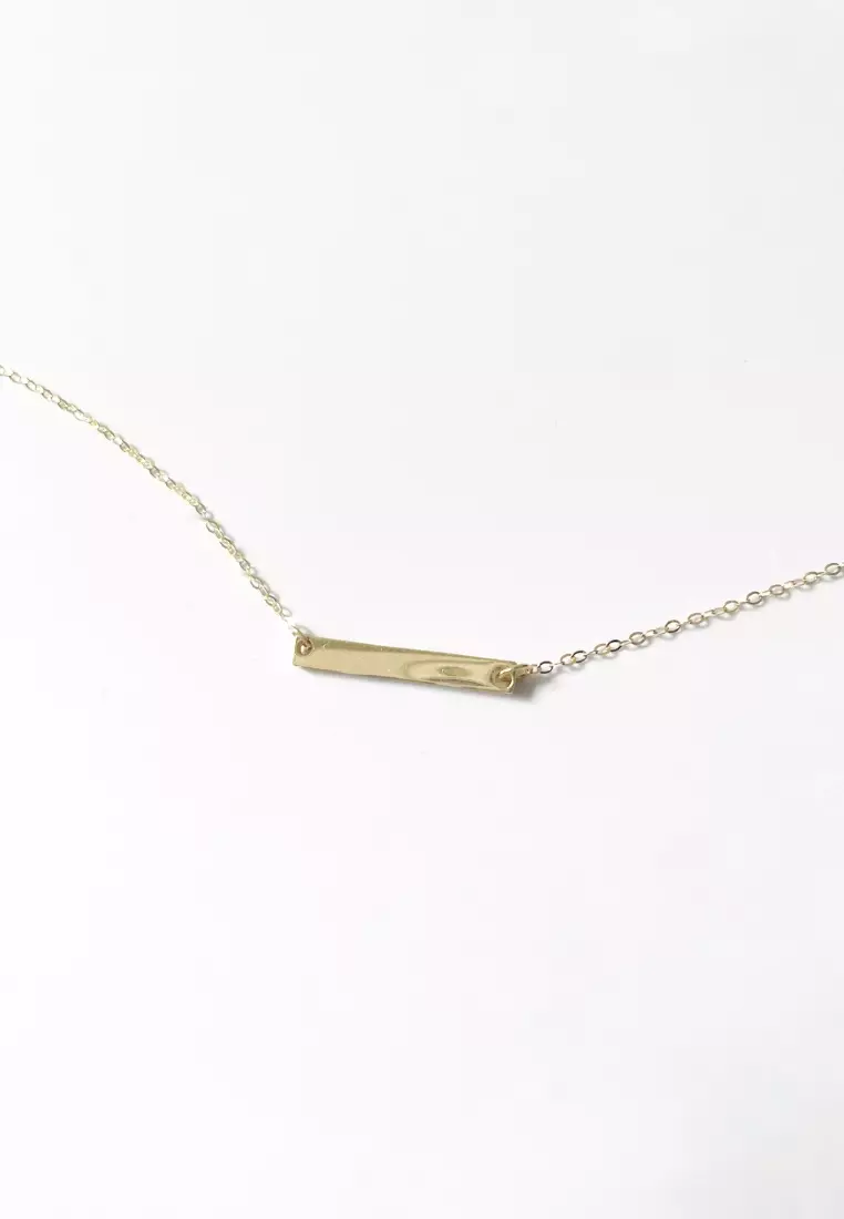 Buy AMORETTO La Barra Dainty 18K Gold Bar Necklace 2025 Online | ZALORA ...
