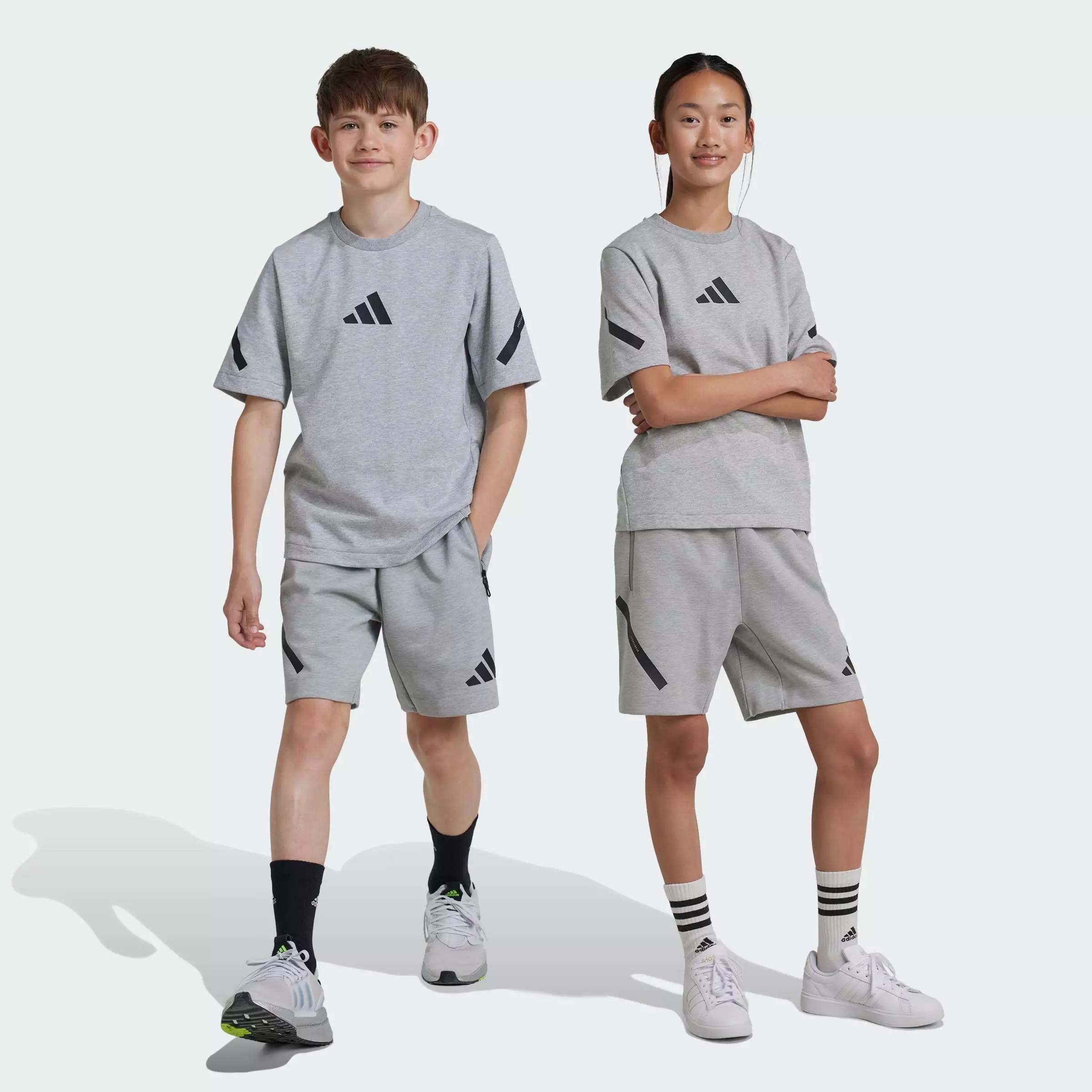 Buy ADIDAS Lifestyle Z.N.E. Shorts Kids Unisex Grey JI7546 Online ...