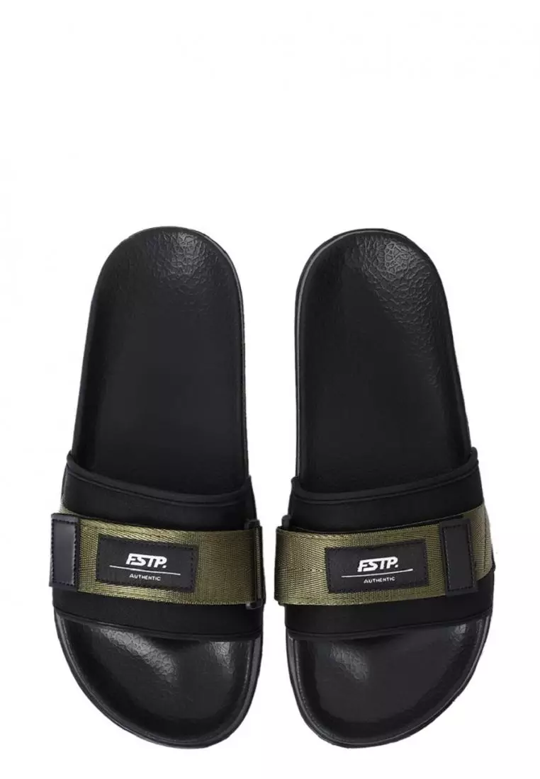 Jual Foot Step Sandal Pria Slide Footstep Footwear - Volta Green Army ...