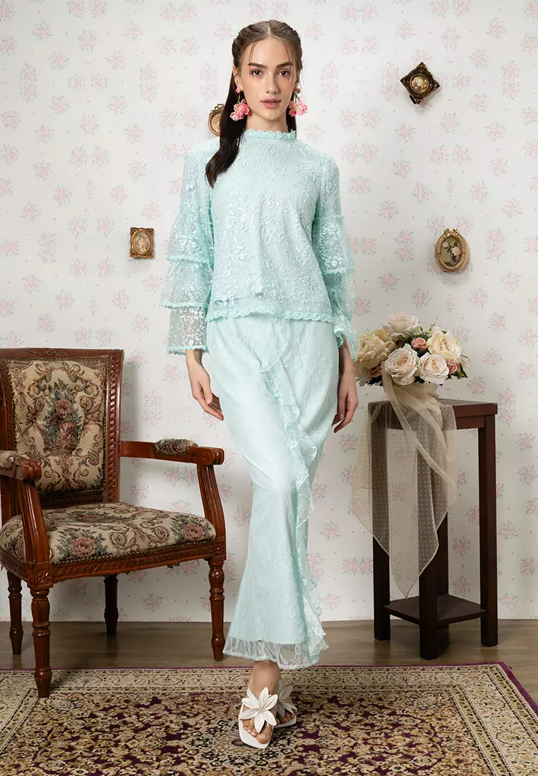 Buy Lubna Darina Sequins Top With Skirt Set Online Zalora Malaysia