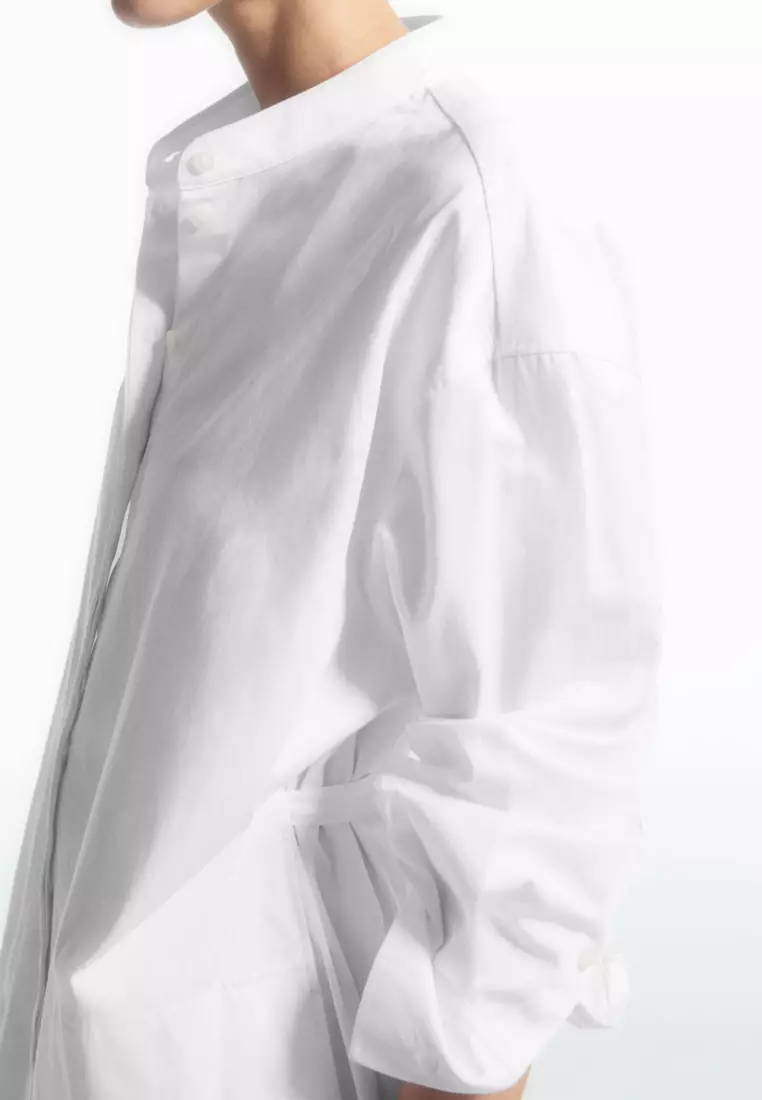 Buy COS Oversized Grandad-Collar Shirt Dress Online | ZALORA Malaysia