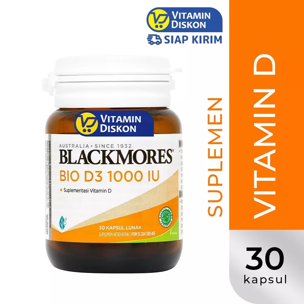 Jual Blackmores BLACKMORES BIO D3 1000IU BPOM KALBE - 30 CLEAR CAPSULE Original 2025 | ZALORA ...