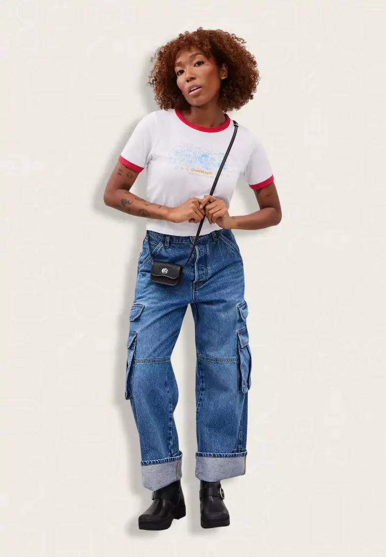 Jual Coach Coach Wavy Wallet In Coachtopia Leather Black Original 2025 ...