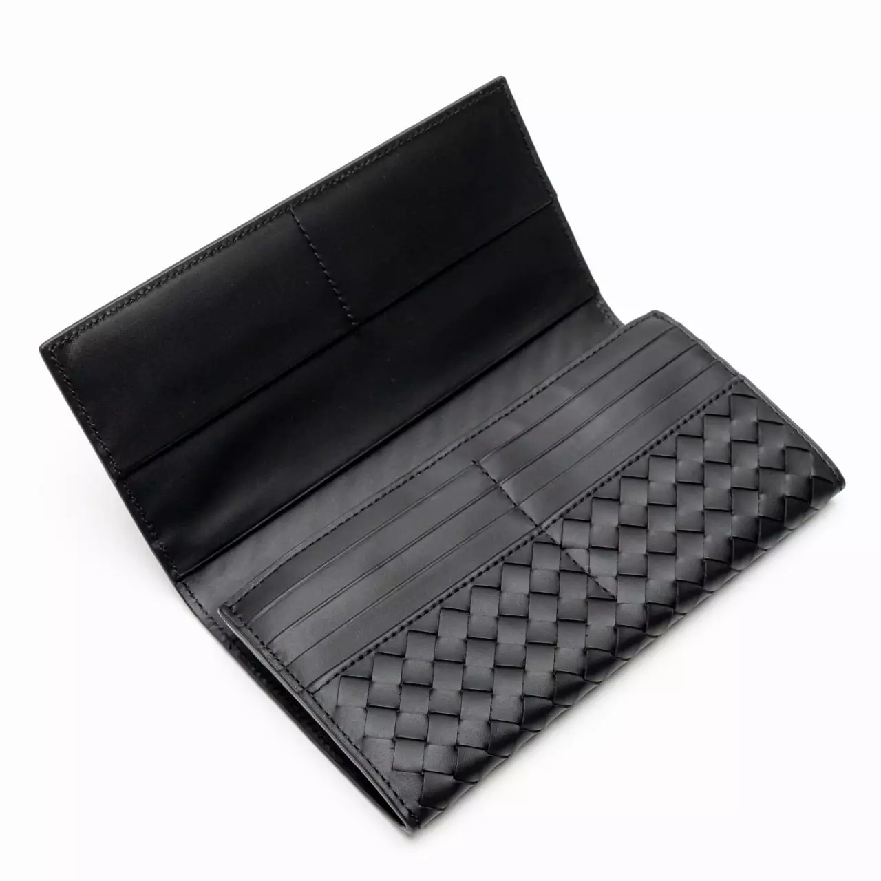 Jual BOTTEGA VENETA Bottega Veneta Intrecciato Long Bi-Fold Wallet Coin ...