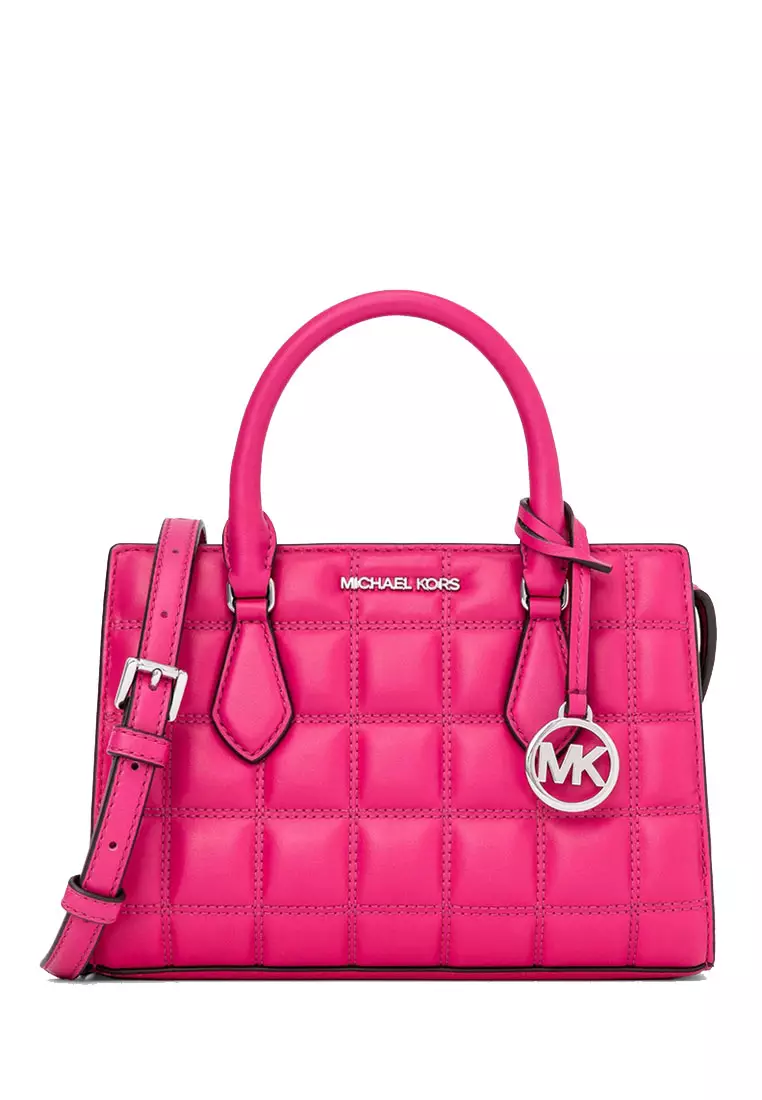 Buy MICHAEL KORS Sheila Small Faux Saffiano Leather Satchel 2026 Online ...