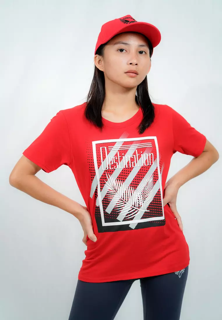 Buy TRITONI TRITONI ROUND NECK PRINTED SHORT SLEEVE WOMEN COTTON T-SHIRT 2025 Online | ZALORA