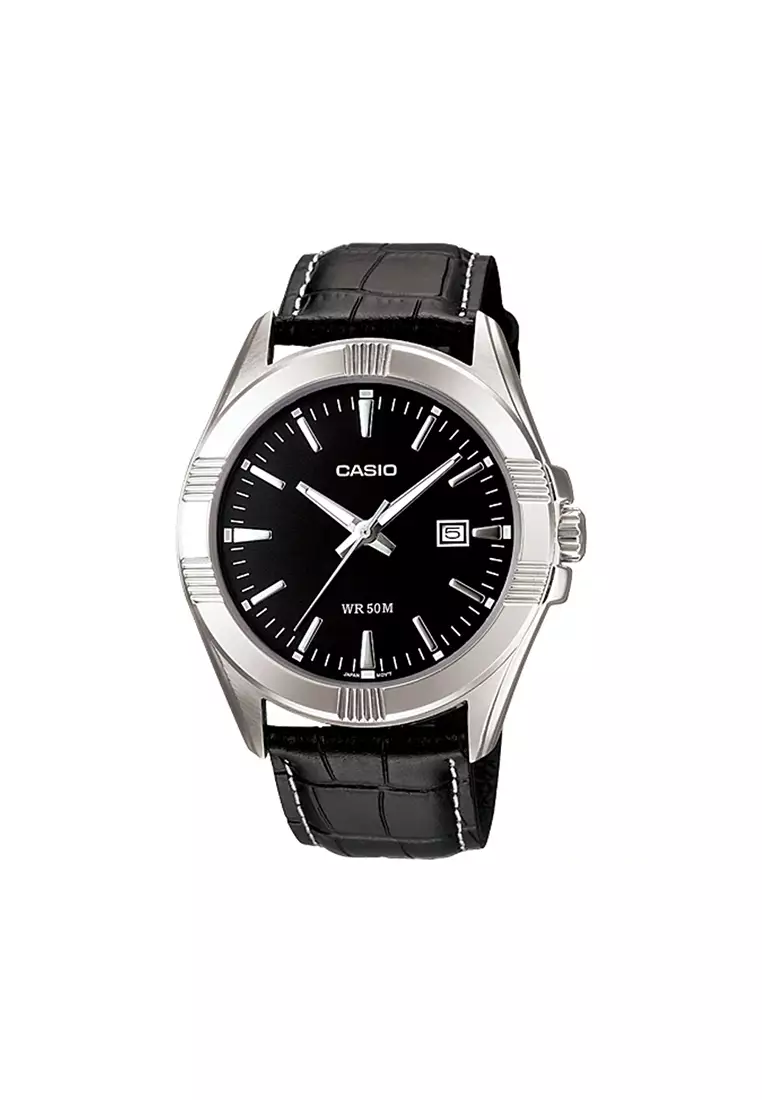 Buy Casio Watches Men's Analog Watch MTP-1308L-1AV Black Genuine ...