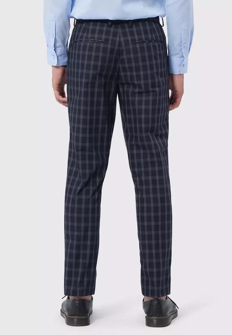 Jual Executive Slim Fit Checks Pants Original 2024 | ZALORA Indonesia