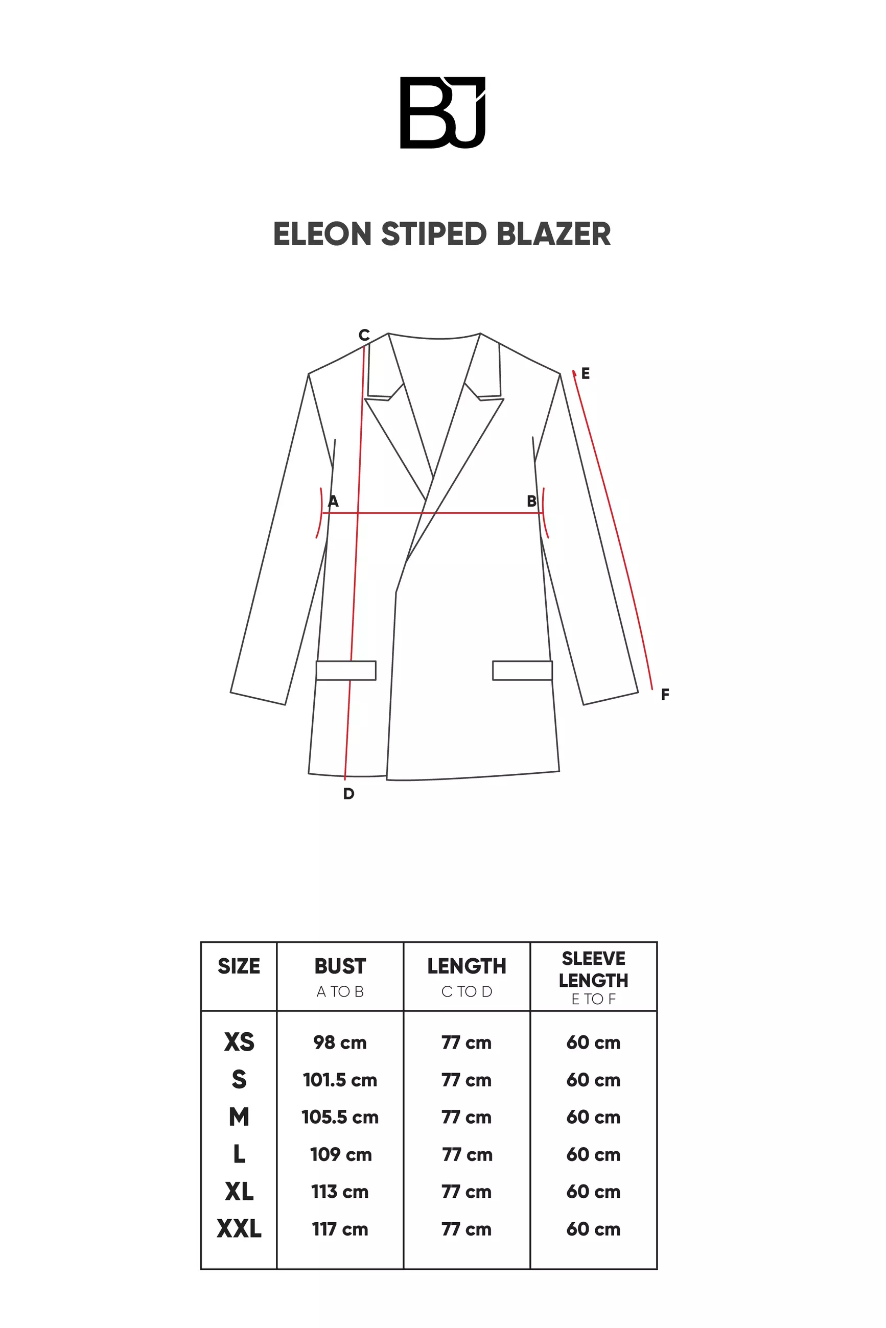 Jual Benang Jarum Benang Jarum - Eleon Striped Blazer - Blue Original ...