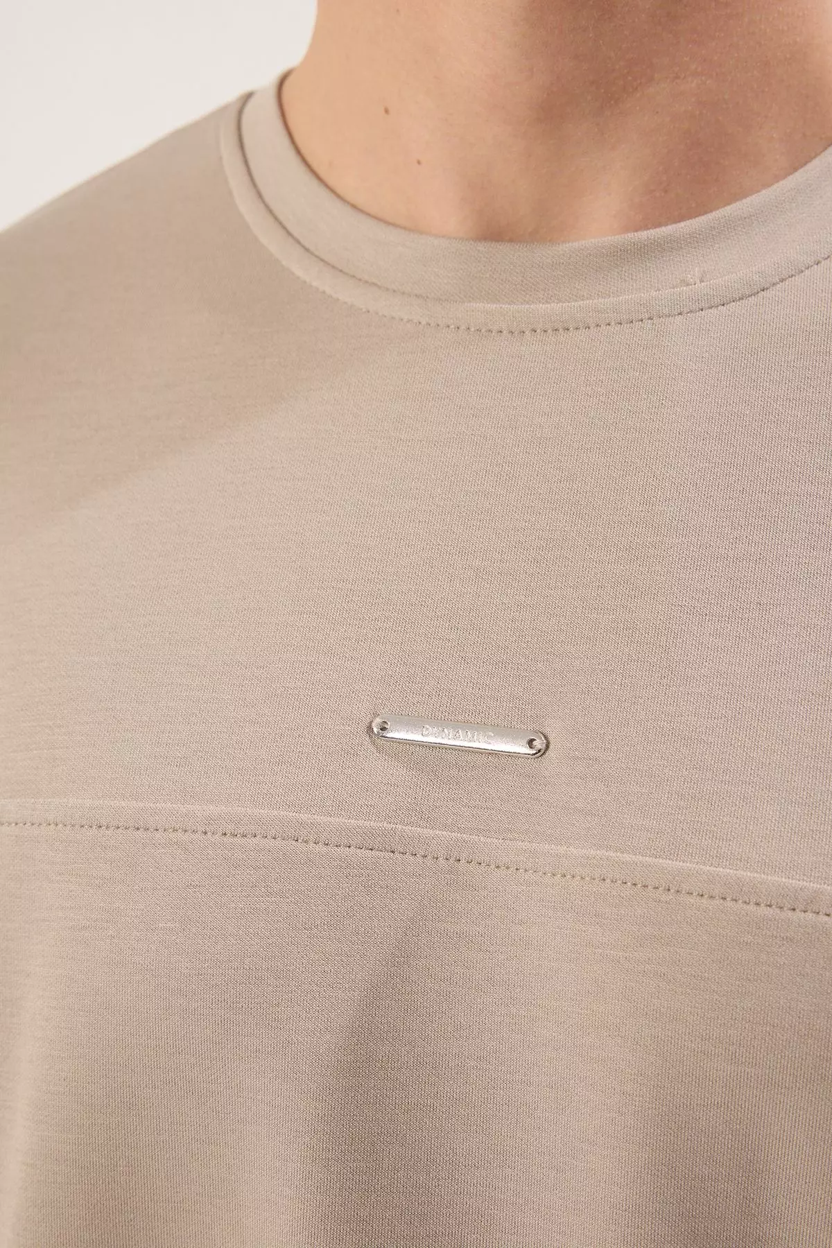 Buy Trendyol stone Oversize/Wide Cut Metal Label Detail Soft Tissue ...