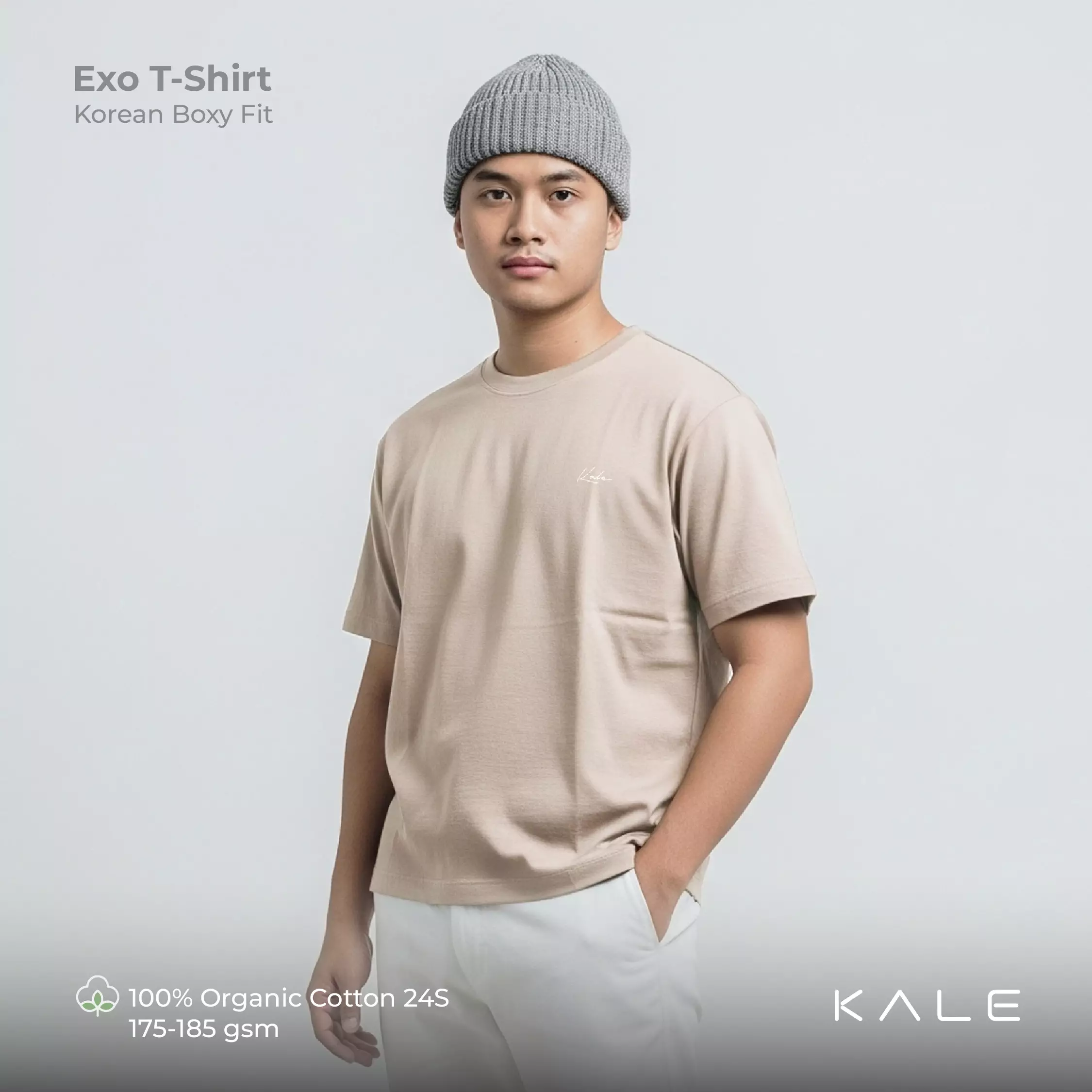 Jual Kale Clothing Kale Exo Light Brown / Atasan Kaos Pria / Baju Kaos ...