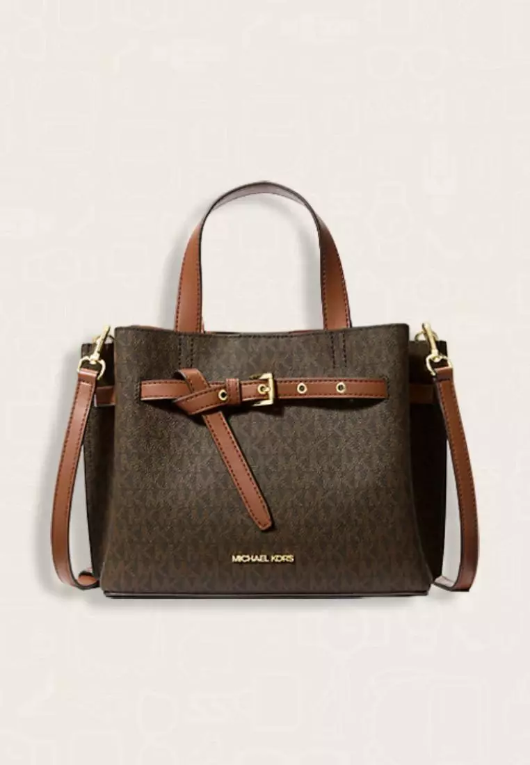 Jual Michael Kors Michael Kors Emilia Small Logo Satchel Brown Original 2025 | ZALORA Indonesia