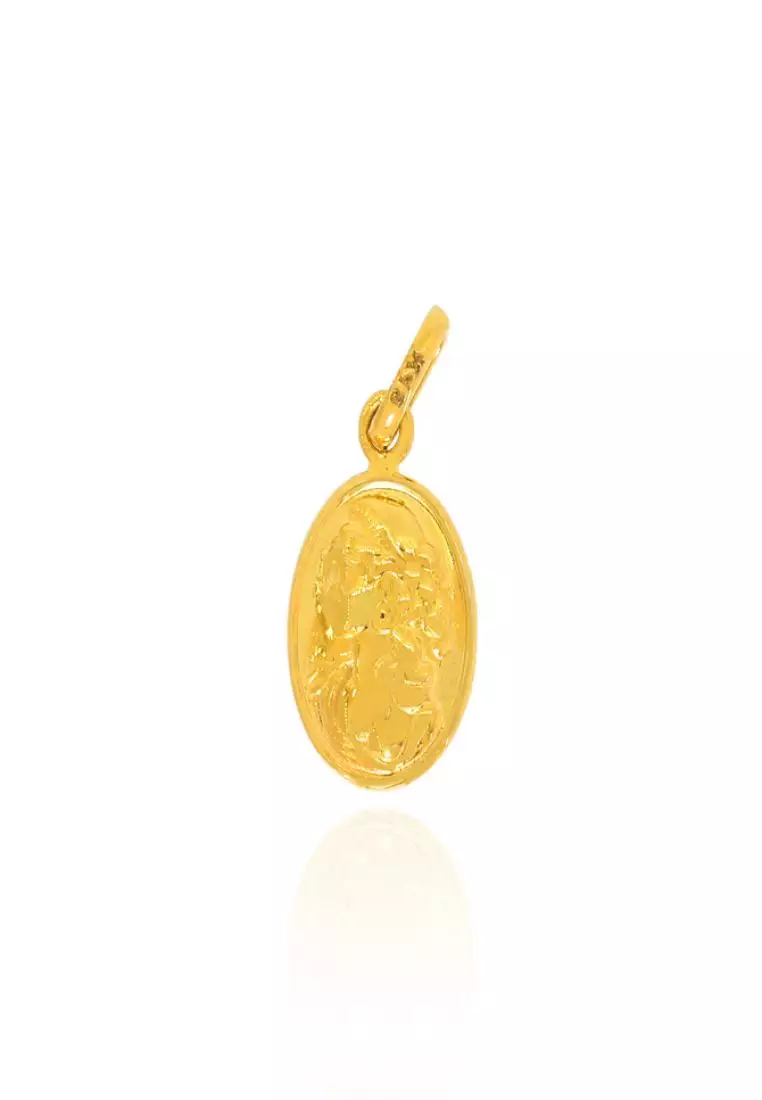 Buy DS Jewelry JPT-129: 18K-YG Oval Shape Pendant 2025 Online | ZALORA ...